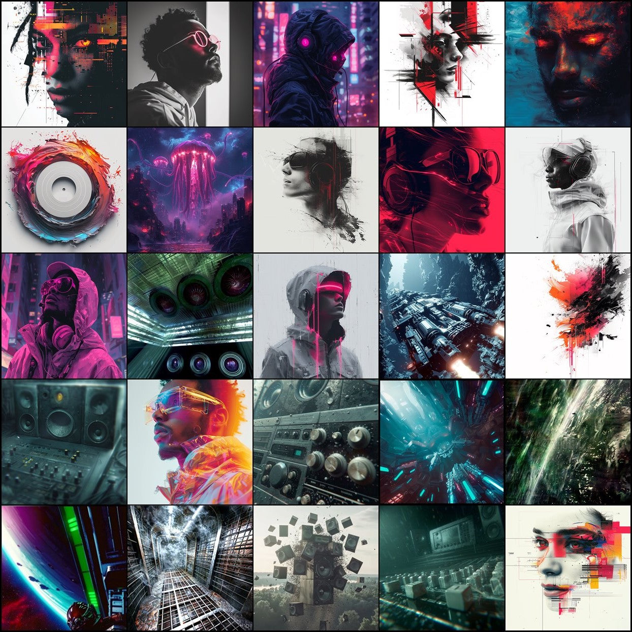 Techno House Album Cover Images Vol. 2 – Star Samples and Loops