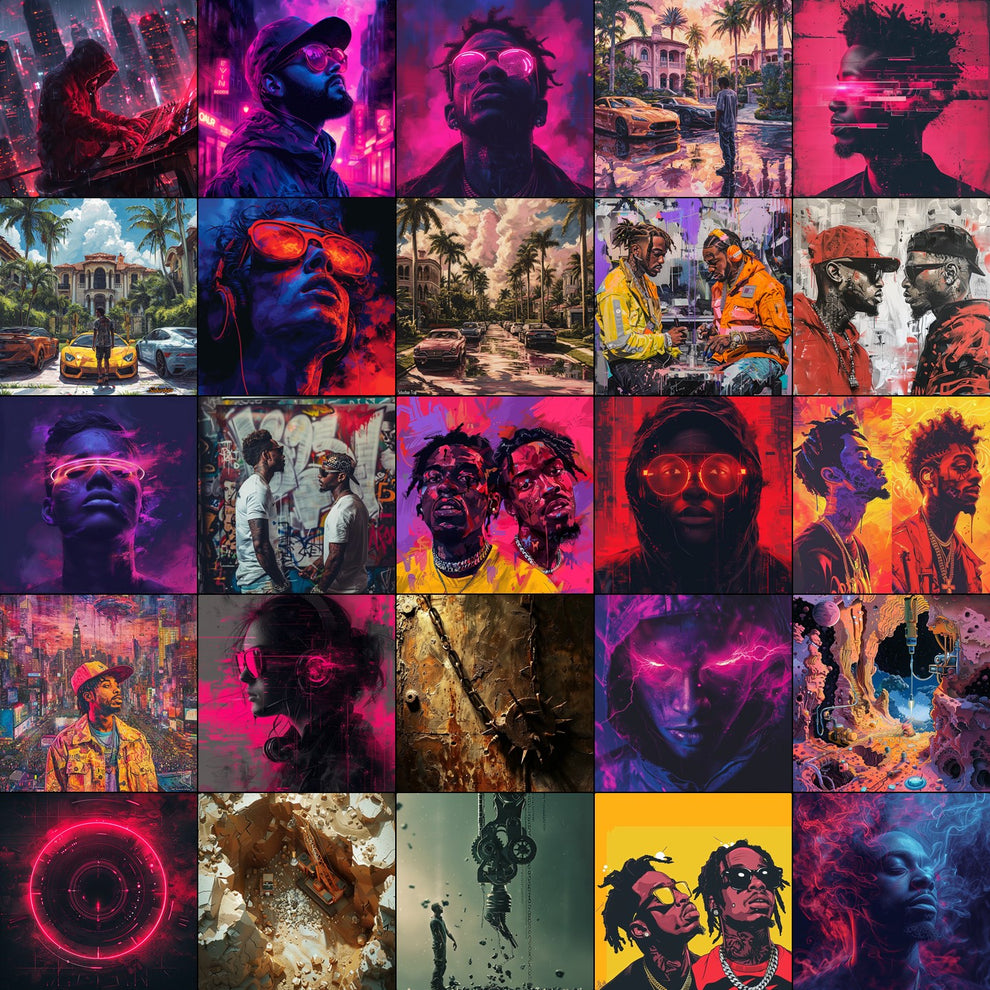 Trap Hip Hop Image Pack – 85 Royalty-Free Visuals for Artists – Star ...